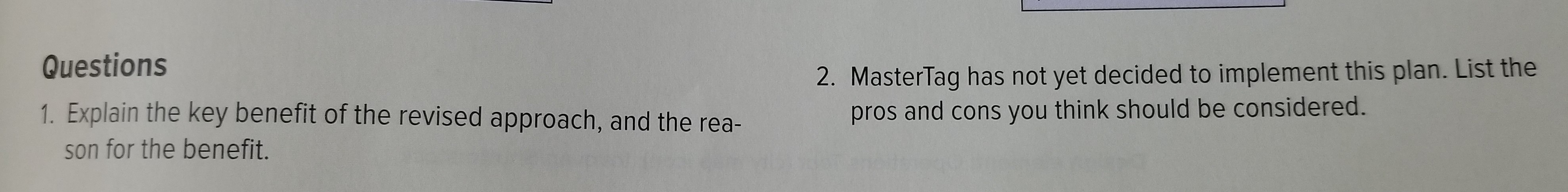 Solved CASE MASTERTAG BY NICOLE FOSTER, GRAND VALLEY STATE | Chegg.com