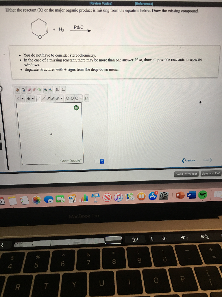 Solved (Review Topics] (References) Either the reactant (X) | Chegg.com