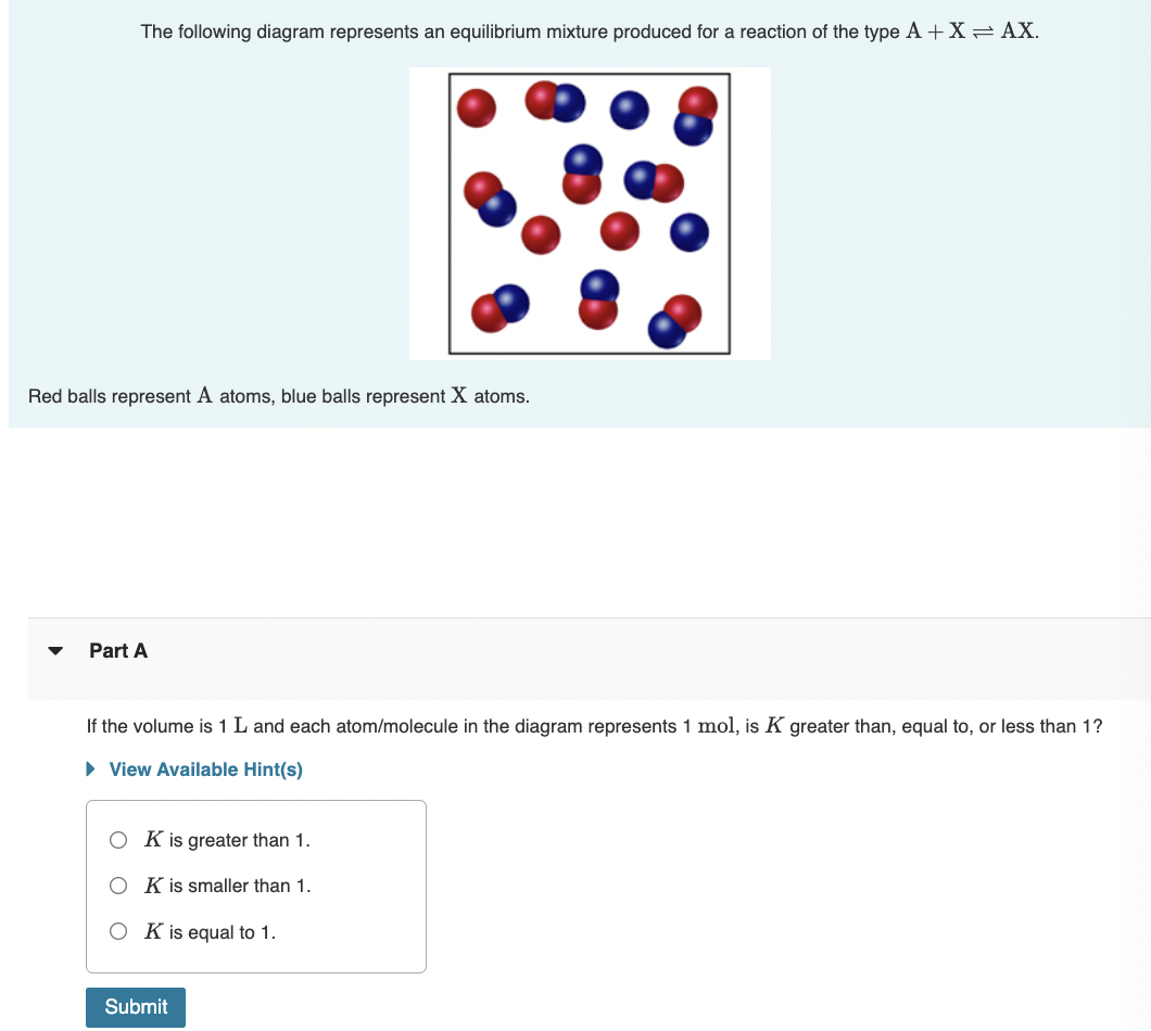 Solved If the volume is 1L and each atom/molecule in the | Chegg.com Solved If the volume is 1L and each atom/molecule in the | Chegg.com