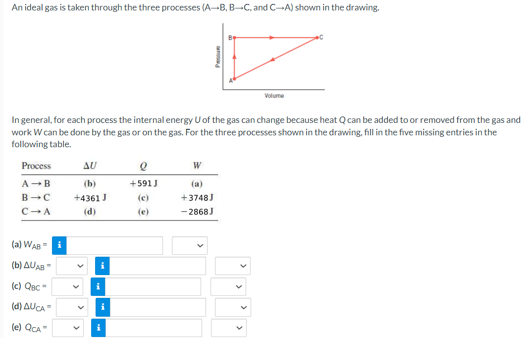 Solved An ideal gas is taken through the three processes , | Chegg.com