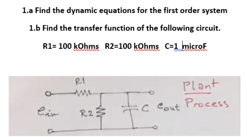Solved Find the transfer function & dynamic equations for | Chegg.com