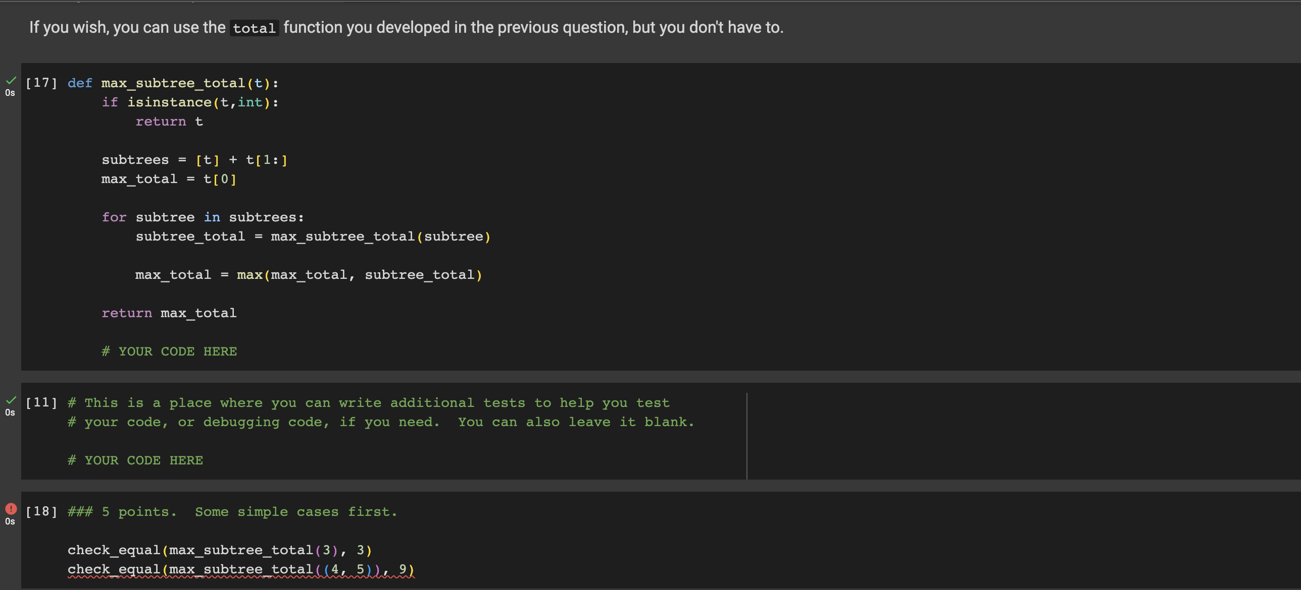 Solved For a tree t=(t1,t2), the subtrees of t consist of t, | Chegg.com