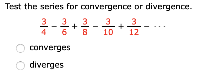 Solved Test the series for convergence or divergence 3 33 3 | Chegg.com