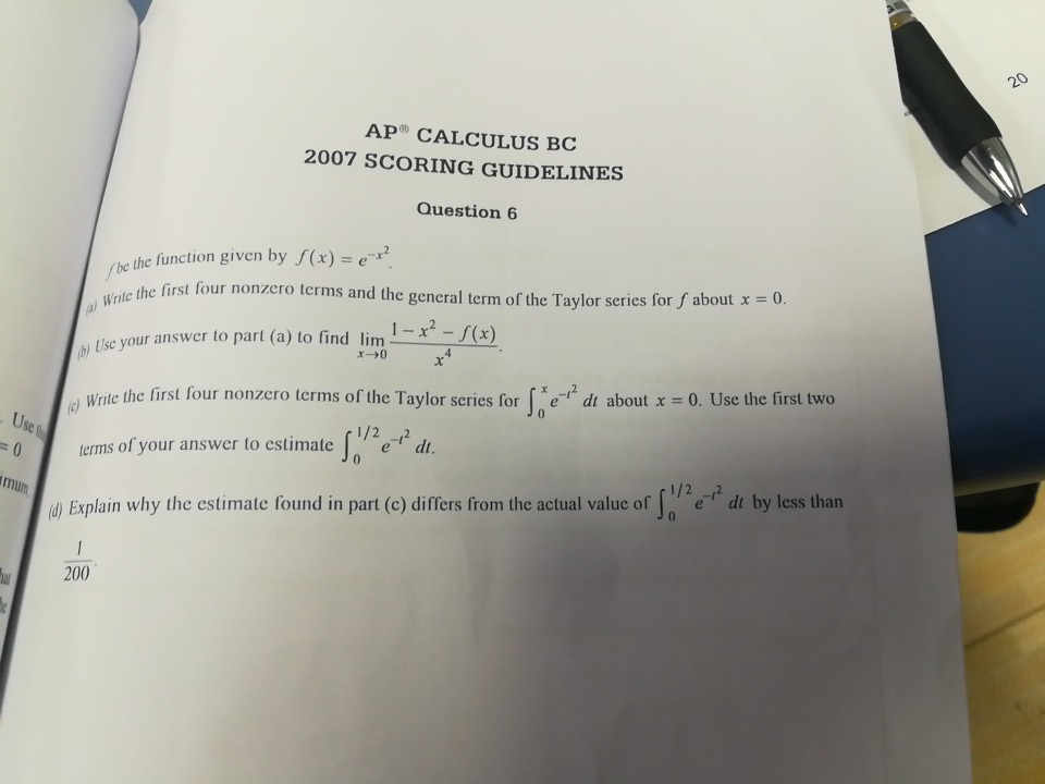 Solved 29 AP CALCULUS BC 2007 SCORING GUIDELINES Question 6 | Chegg.com