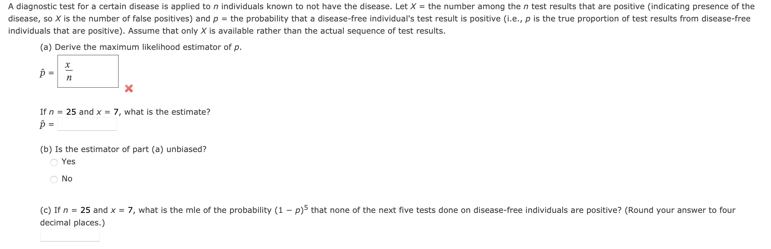 Solved diagnostic test for a certain disease is applied to n | Chegg.com