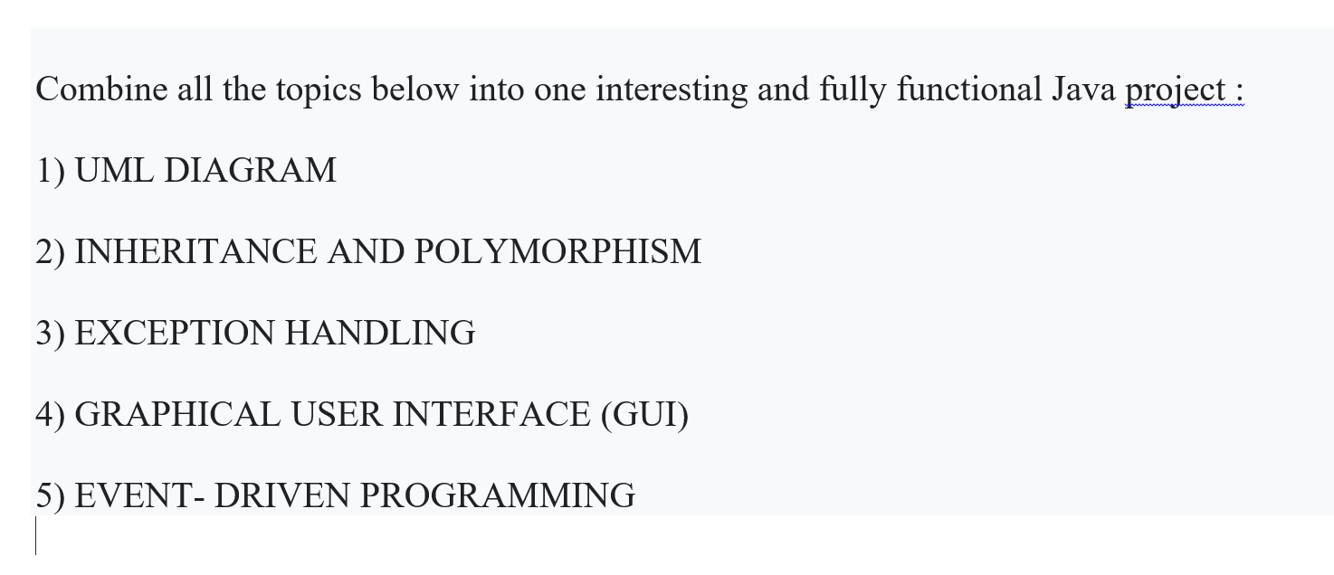 Solved Combine all the topics below into one interesting and | Chegg.com