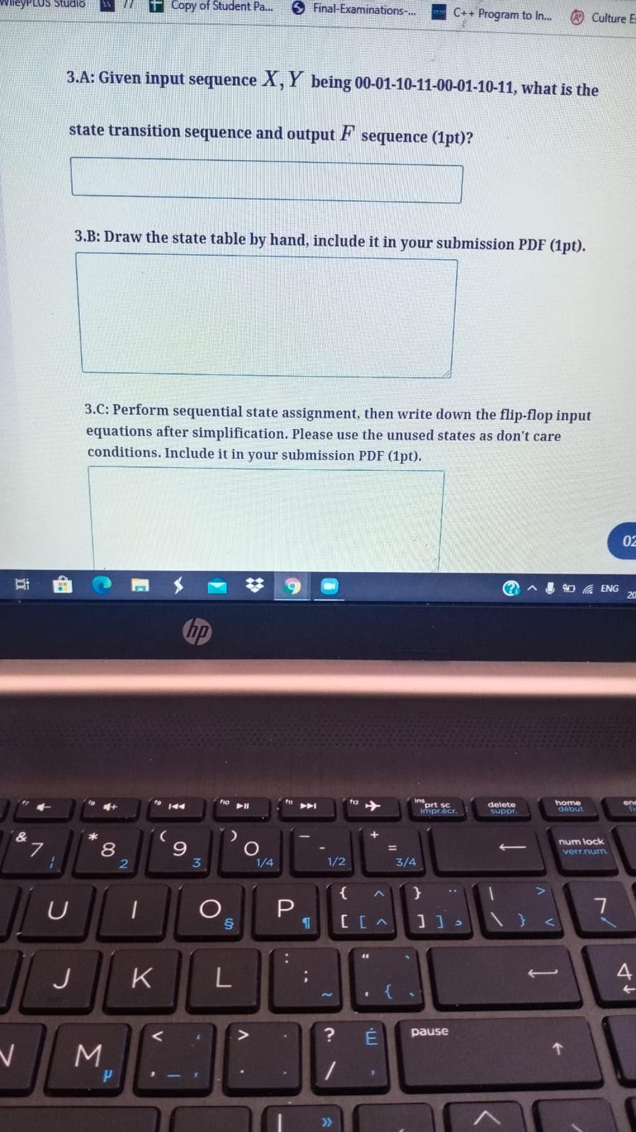 WileyPLUS Studio t Copy of Student Pa... 5 | Chegg.com