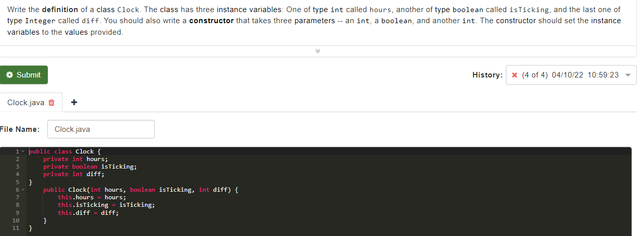 Solved Write the definition of a class Clock. The class has | Chegg.com