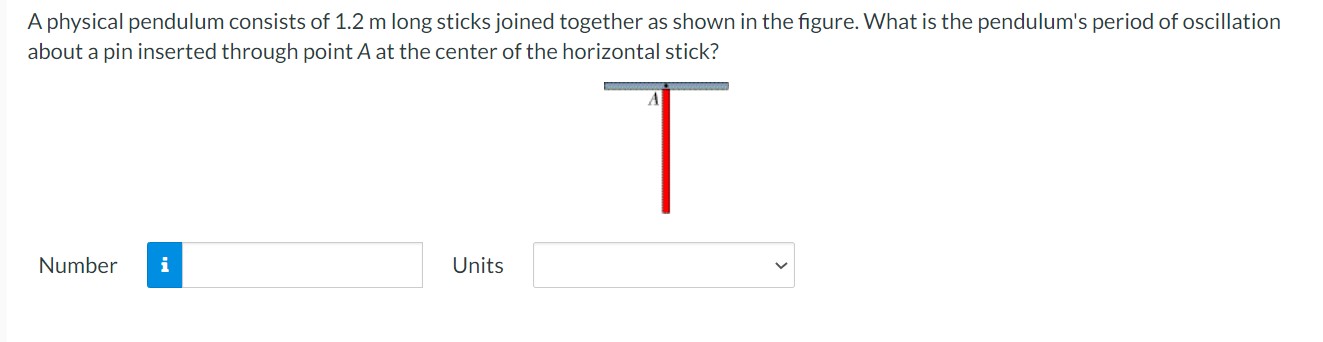 Solved A physical pendulum consists of 1.2 m long sticks | Chegg.com