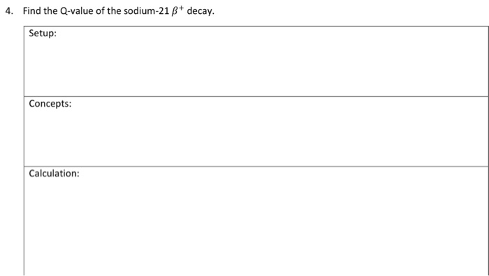 Find the Q-value of the sodium-21 beta^+ decay. | Chegg.com