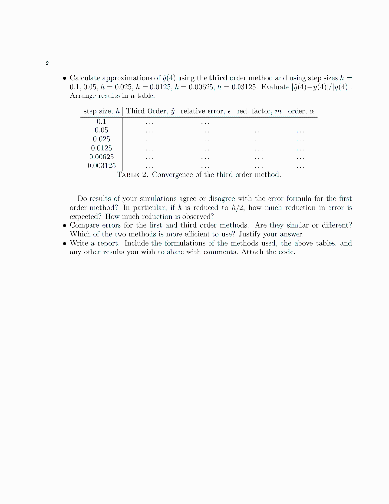 Solved Problem 1: Comparison of low order and higher order | Chegg.com