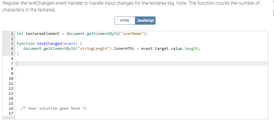 Register the textChanged event handler to handle | Chegg.com