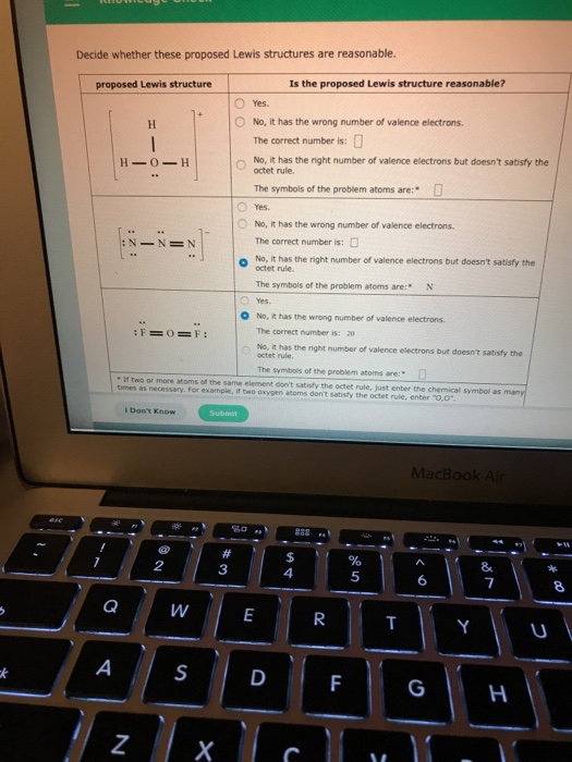 Solved Decide Whether These Proposed Lewis Structures Are