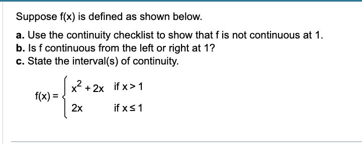 Solved Suppose f(x) is defined as shown below. a. Use the | Chegg.com