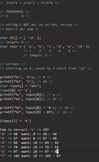 Solved Hex String To Integer Without Using Any Function In Chegg