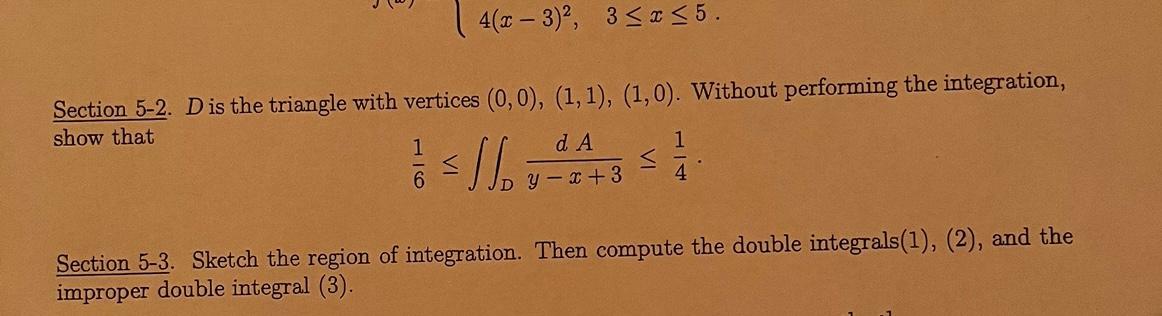 Solved Section 5-2. D is the triangle with vertices | Chegg.com