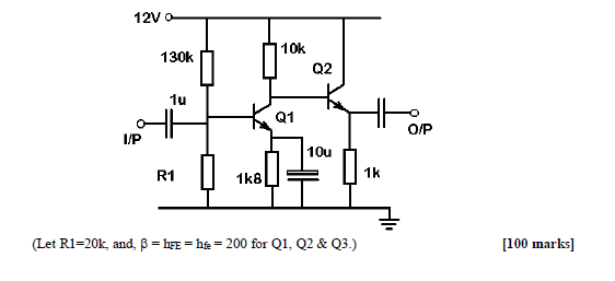 QUESTION 2 (10) Consider the two stage audio | Chegg.com