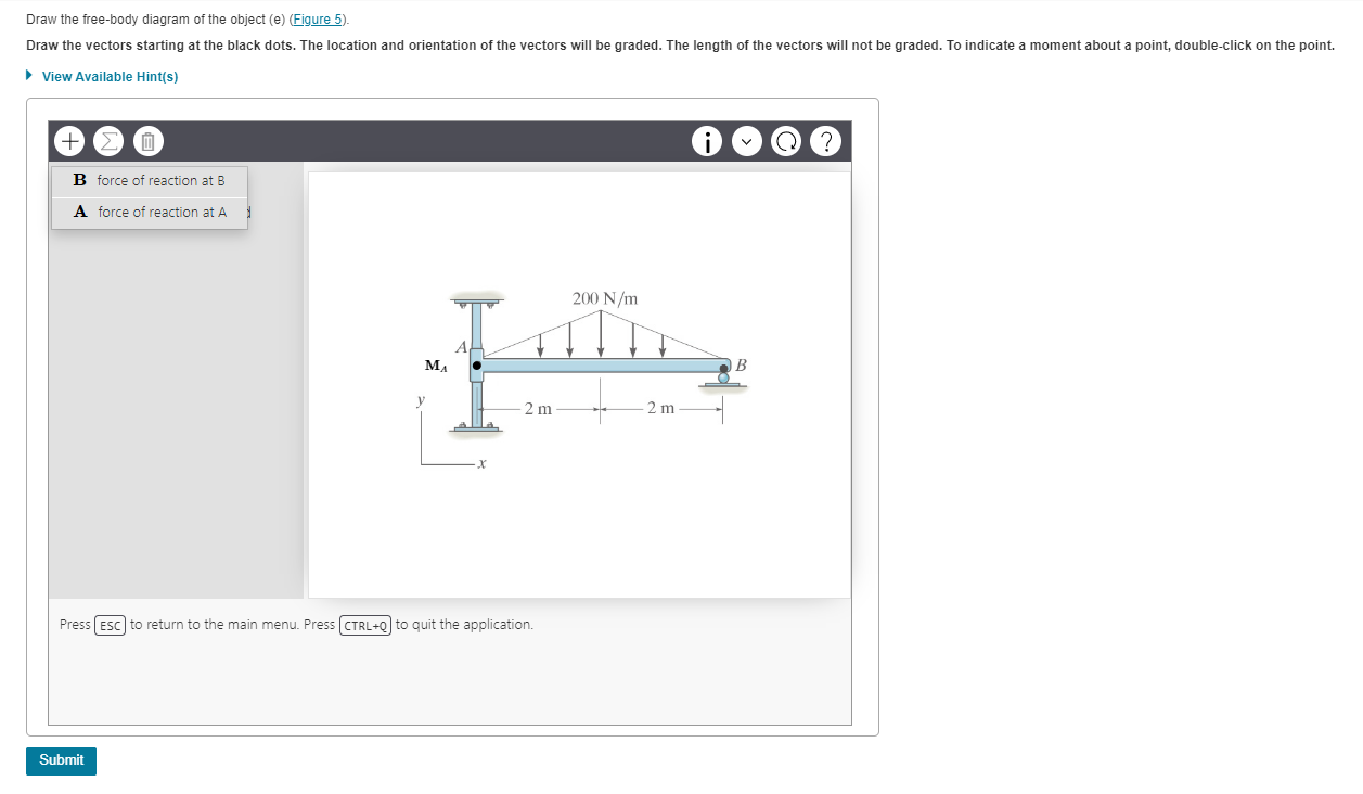 Solved Draw the free-body diagram of the object (e) (Figure | Chegg.com