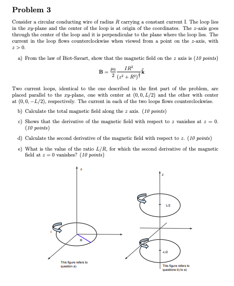 Solved Problem 3 Consider a circular conducting wire of | Chegg.com
