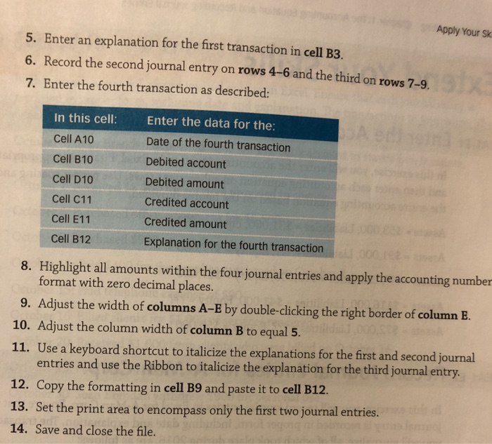 Solved Apply Your Skills EA1-A1 Display the Accounting | Chegg.com