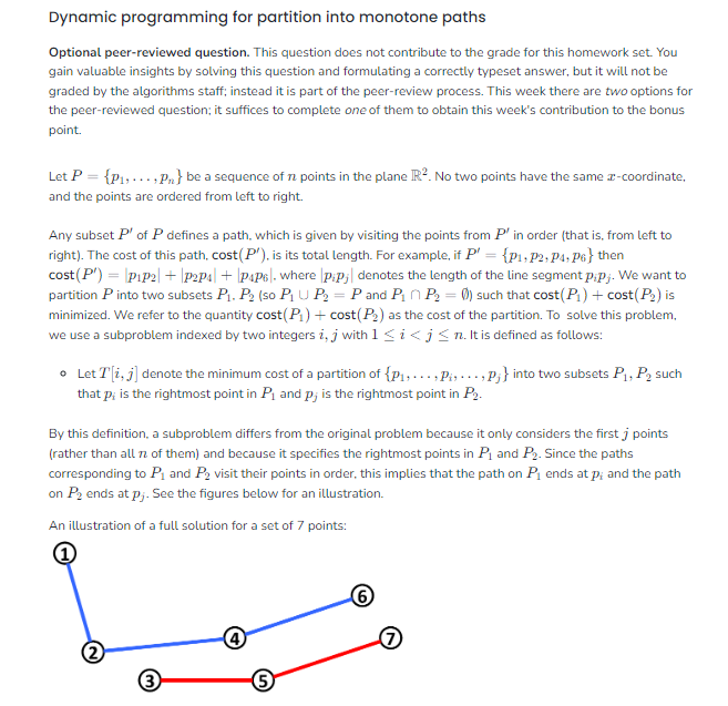 Solved Dynamic programming for partition into monotone paths | Chegg.com