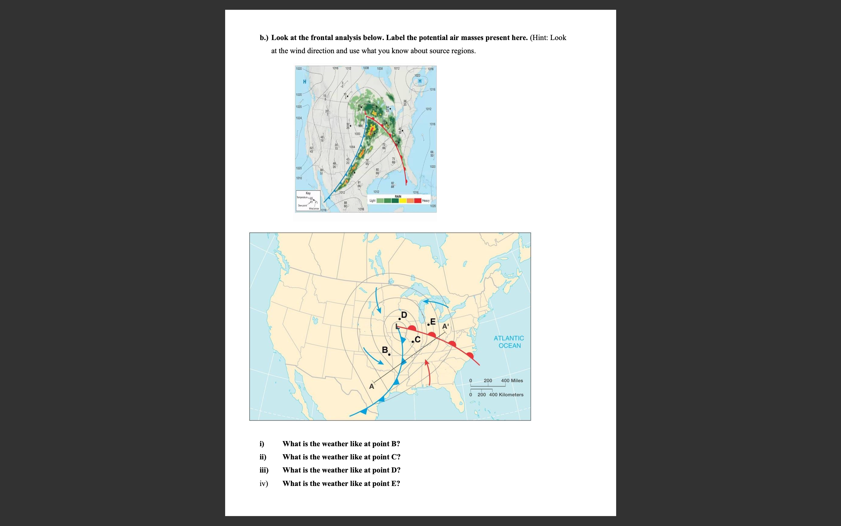 Solved Part 3: Air Masses and Fronts OBJECTIVE: To analyze | Chegg.com