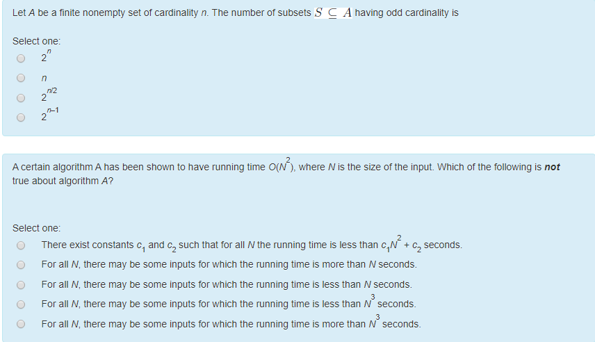 Solved Let A be a finite nonempty set of cardinality n. The | Chegg.com