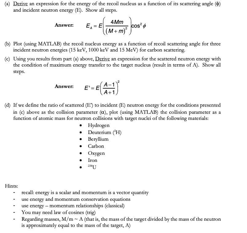 Solved absorption and fission. Neutron scattering from a | Chegg.com