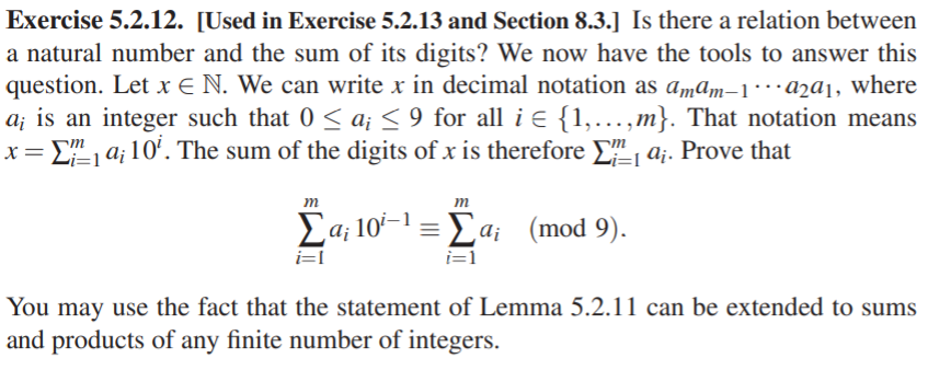 Solved Exercise 5.2.12. [Used in Exercise 5.2.13 and Section | Chegg.com