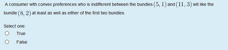 Solved A consumer with convex preferences who is indifferent | Chegg.com