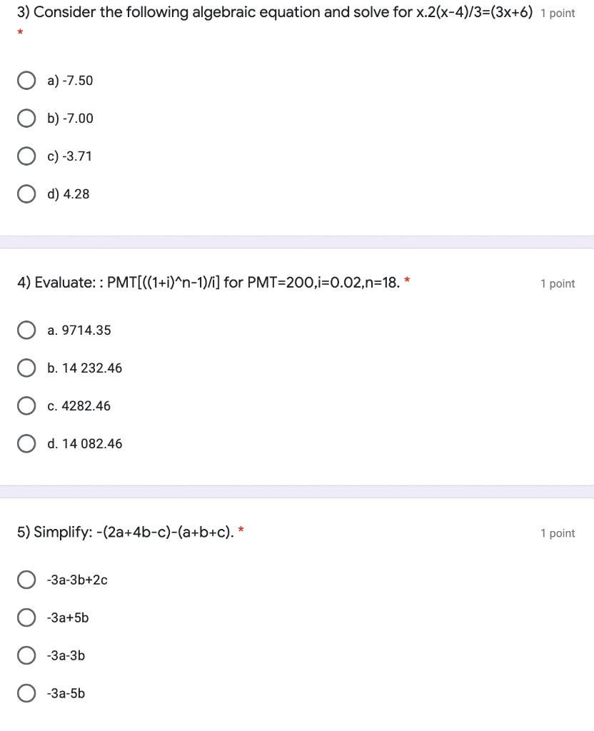 Solved 1. Simplify the following algebraic expression: | Chegg.com