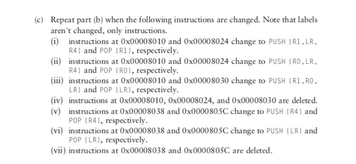 Solved : ARM assembly code 0x00008000 test MOV R0,#5 | Chegg.com