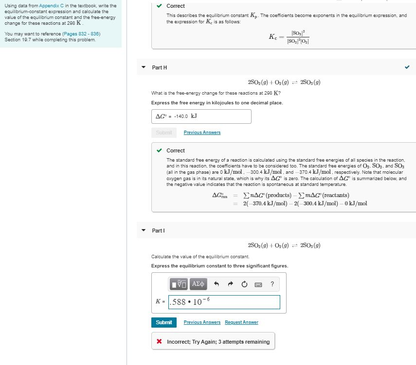 Solved Using data from Appendix C in the textbook, write | Chegg.com