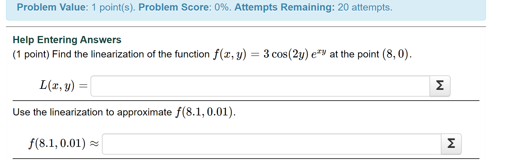 Solved Problem Value 1 Point S Problem Score 0