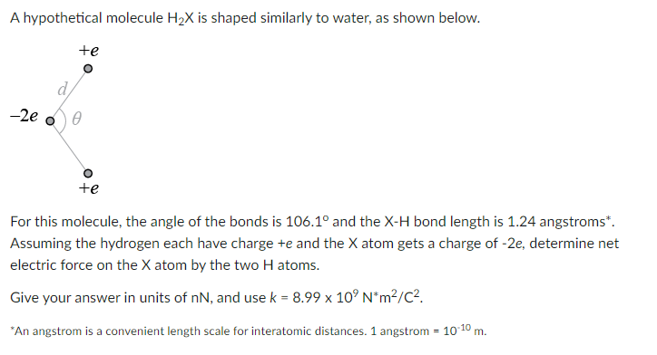 Solved A hypothetical molecule H2X is shaped similarly to | Chegg.com
