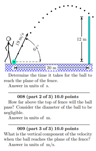 Solved 007 (part 1 of 3) 10.0 points A ball of mass 0.3 kg, | Chegg.com