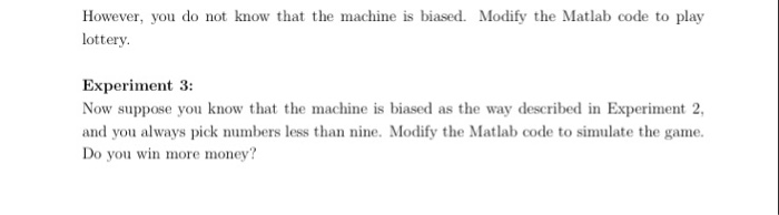 Solved Exercise 3: Computer Simulations of Real Problems | Chegg.com