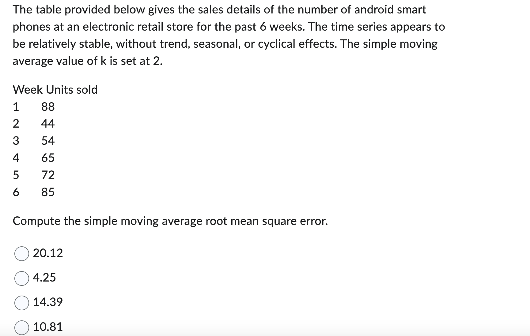 Solved The table provided below gives the sales details of | Chegg.com