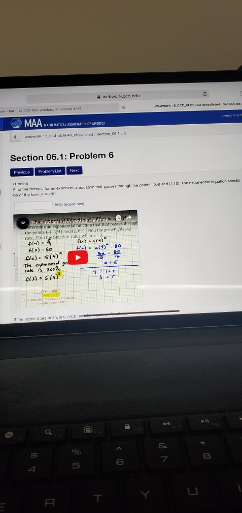 Solved i i webwork.ced.edu Section 06.1: Problem 2 Previous | Chegg.com