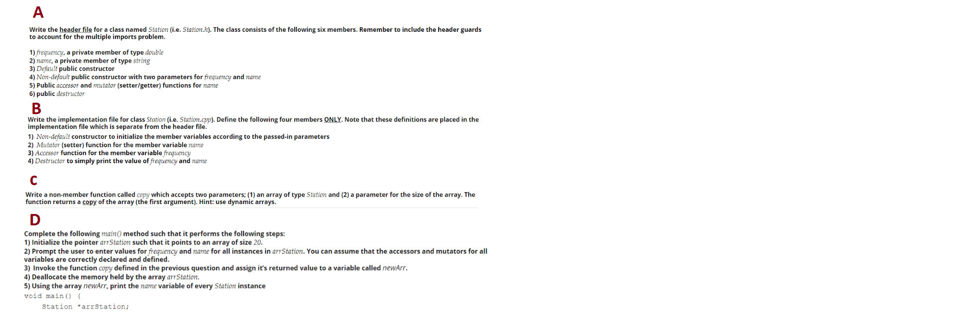 Solved Using the favorite development tools, implement | Chegg.com