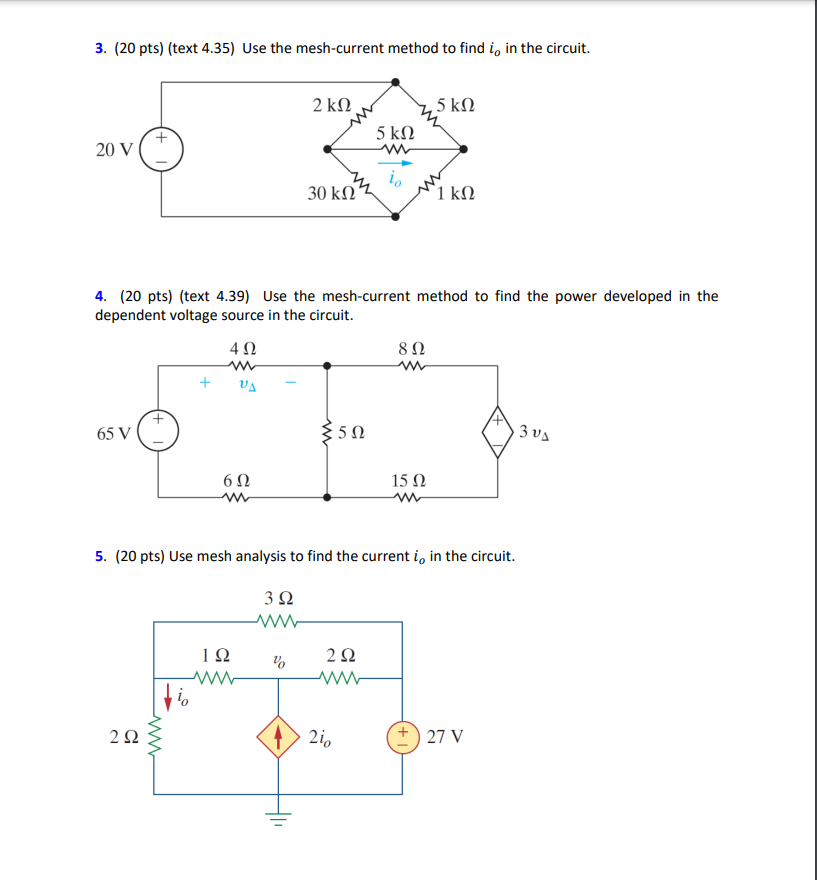 Solved Chapter 4, Nilsson/Riedel Write your name, the | Chegg.com