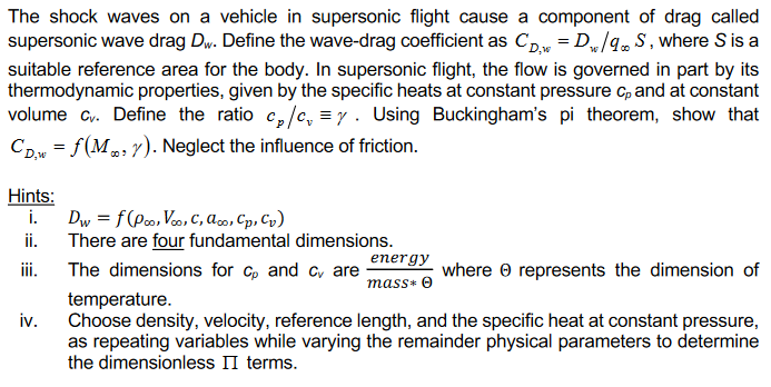 Solved The shock waves on a vehicle in supersonic flight | Chegg.com