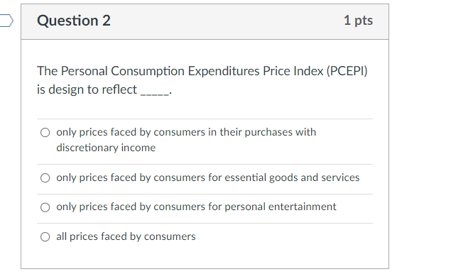 Solved The Personal Consumption Expenditures Price Index | Chegg.com