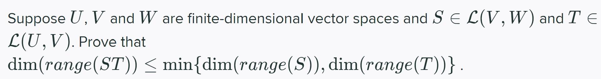 Solved Suppose U, V and W are finite-dimensional vector | Chegg.com