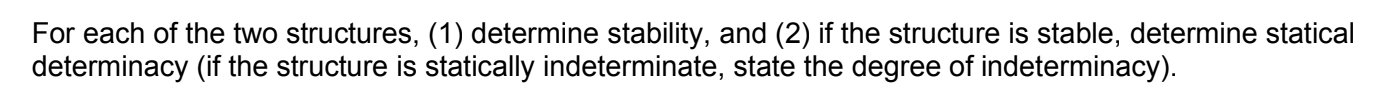 Solved For each of the two structures, (1) determine | Chegg.com