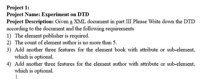 Solved Project 1 Project Name Experiment On Dtd Project