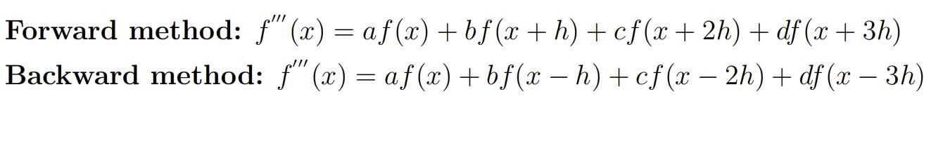 In the following formula find coefficients a, b, c, | Chegg.com