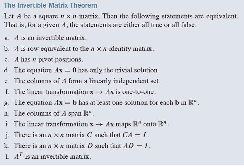 Solved a. If the equation Ax = 0 has only the trivial | Chegg.com