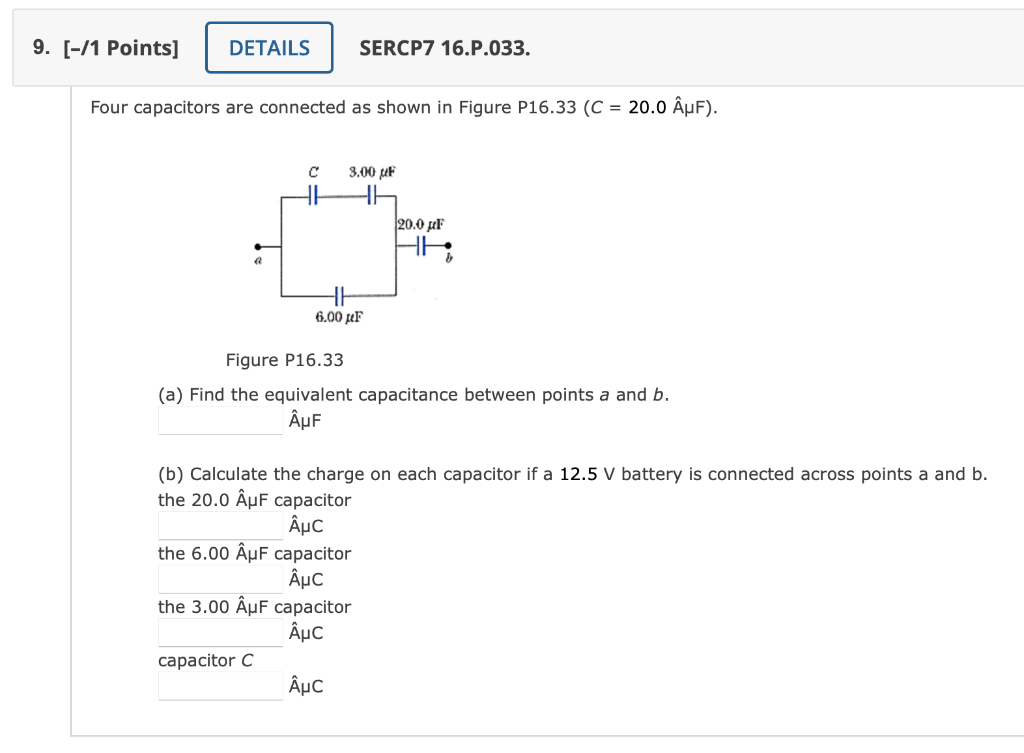 Solved Four capacitors are connected as shown in Figure | Chegg.com
