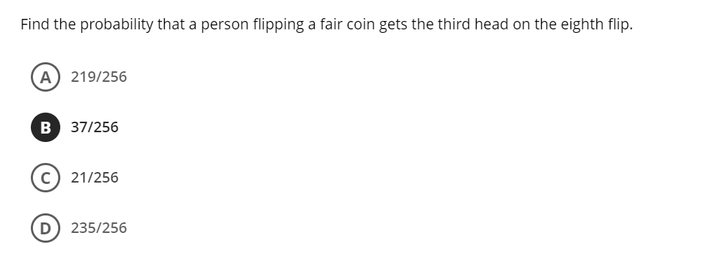 Solved Find the probability that a person flipping a fair | Chegg.com